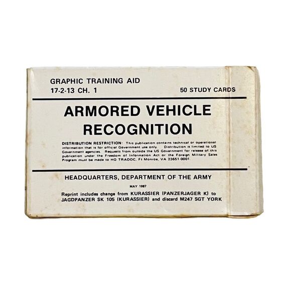 U.S. Army | Other | Dept Ofthe Army Armored Vehicle Recognition Graphic ...